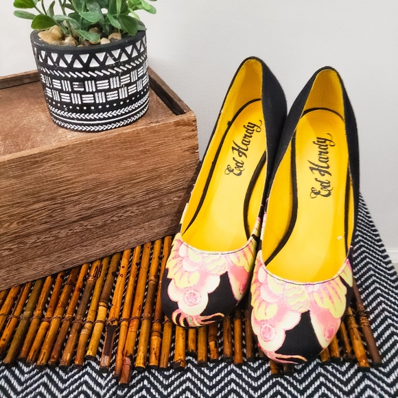 Ed Hardy | Shoes | Ed Hardy Heels Black Pinup Rockabilly Stiletto Amma ...